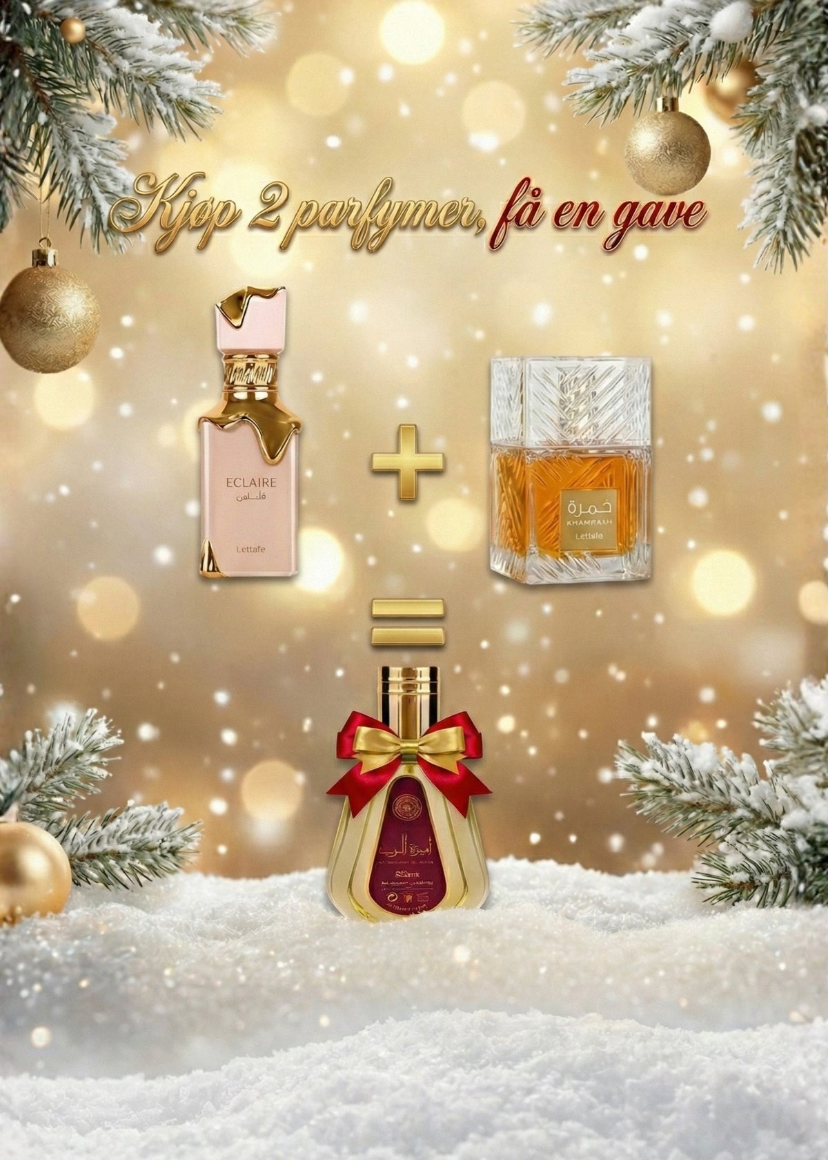 Ved kjøp av to parfymer kan du velge en gratis 50 ml i gave🎁